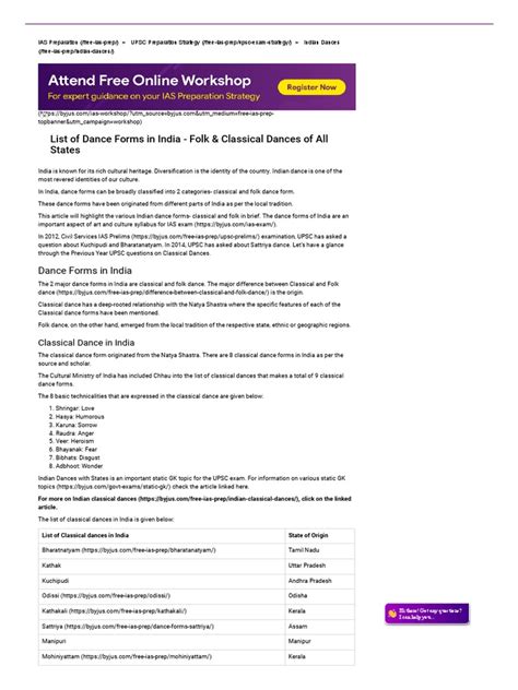 list of indian dance forms classical folk dances of india pdf
