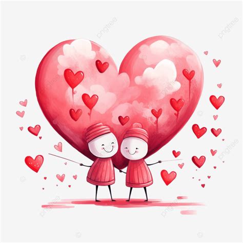 Cartoon Happy Valentine S Day With Hearts Love Valentines Day Offer Valentine Offer Cute Love