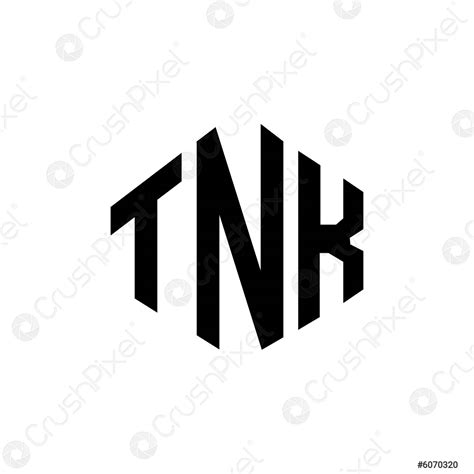 Tnk Letter Logo Design With Polygon Shape Tnk Polygon And Stock