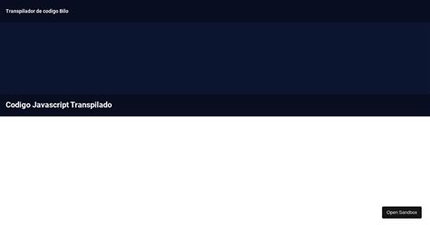 Transpilador Javascript Codesandbox
