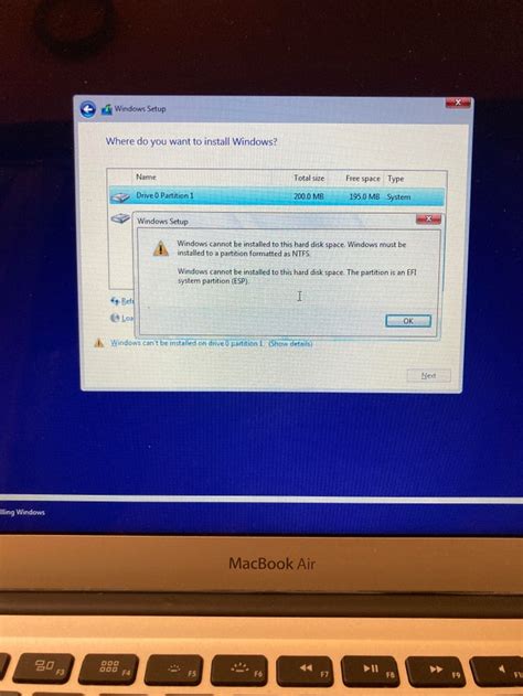 Cant Install Windows 10 On Any Drive Partition Rmac