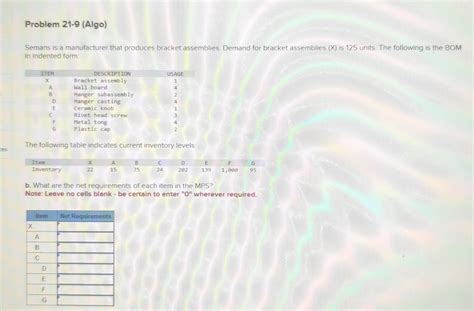 solved problem 21 9 algo semans is a manufacturer that