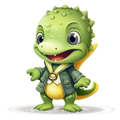 Premium Ai Image Cute Alligator