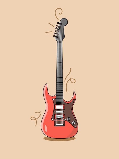 Premium Vector Musical Instrument Illustration Electric Guitar
