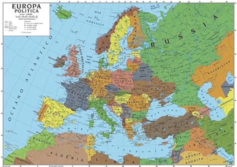 Mapa geográfico Cont Europa Amazon es Oficina y papelería