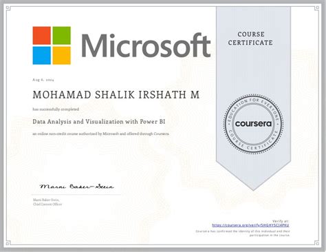 Completed Data Analysis And Visualization Course Mohamad Shalik