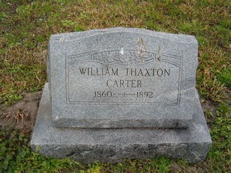 William Thomas Thaxton Carter 1860 1893 Find A Grave Memorial