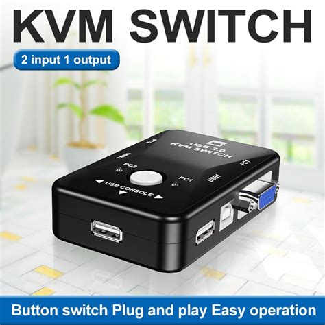 KVM Conmutador De Puertos VGA SVGA Cable USB VG Grandado