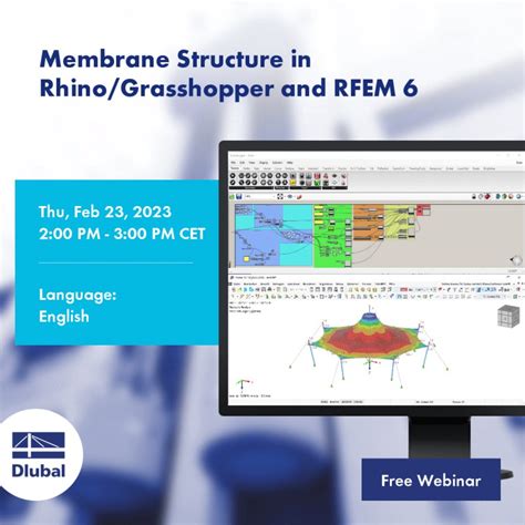 Webinar Modeling Membrane Structure Using Rhinograsshopper And Rfem 6 Dlubal Rfem