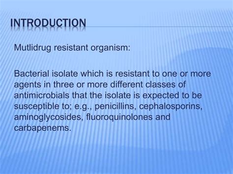 Prevention Strategy For Mdro In Hospital Pptx Infectious Diseases Diseases And Conditions
