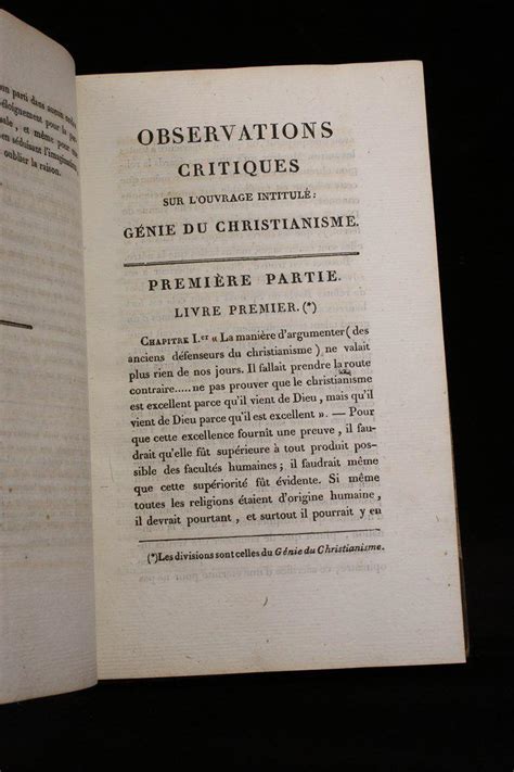 Observations critiques sur l ouvrage intitulé Génie du Christianisme