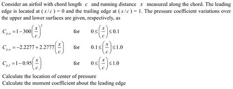 Solved Consider An Airfoil With Chord Length C And Running Chegg