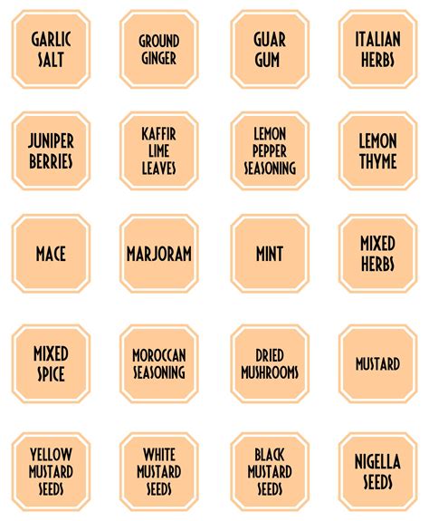 Vintage Spice Labels Free 10 Free Pdf Printables Printablee