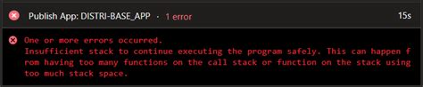 Insufficient Stack To Continue Executing The Program Safely