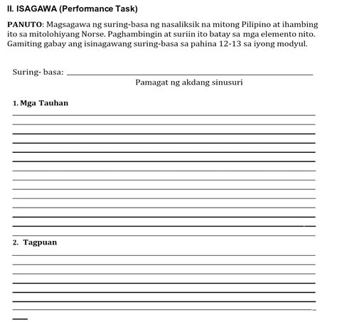 II ISAGAWA Performance Task PANUTO Magsagawa StudyX II ISAGAWA Performance Task PANUTO Magsagawa StudyX