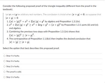 Answered Consider The Following Proposed Proof Of The Triangle