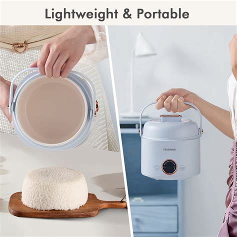 Snapklik Stariver Small Rice Cooker Cups Uncooked Mini Portable Rice Cooker