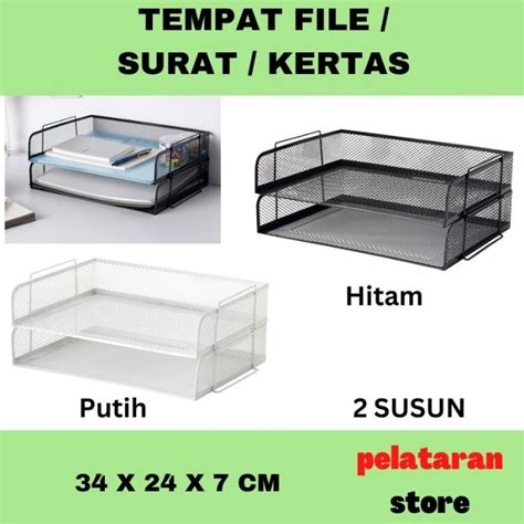 Jual Rak Tempat Penyimpanan Organizer Kertas File Dokumen Surat 2 Tingkat Shopee Indonesia
