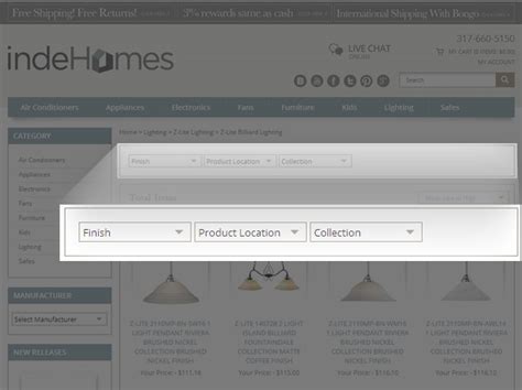 Product Facets For Category Pages