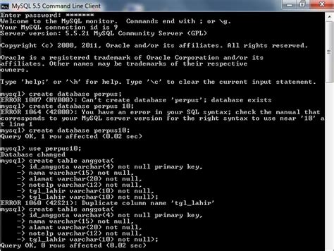 Membuat Database Sederhana Dengan Mysql