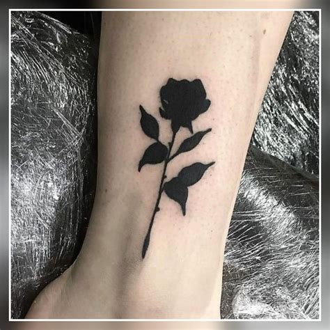 Small Black Rose Tattoo