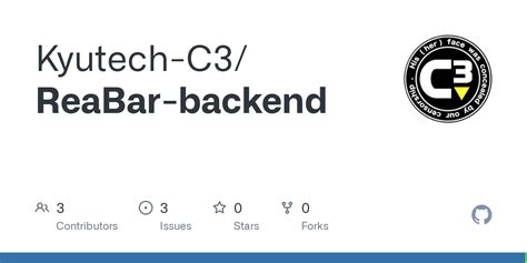 GitHub Kyutech C3 ReaBar Backend