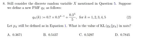 Let S Say We Have A Discrete Random Variable X Chegg Com