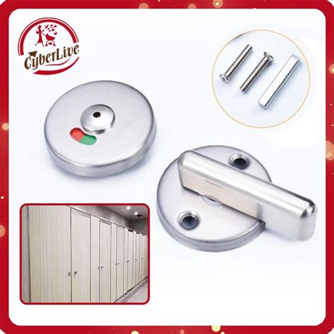 Jual Kunci Pintu Kamar Mandi Partisi Stainless Steel Grendel Indikator