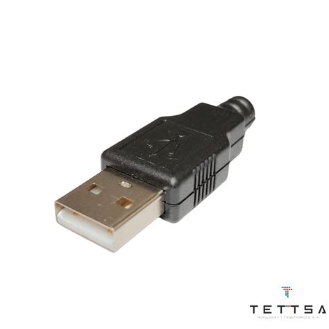 Conector Usb Macho 20 Tipo A Para Soldar Con Cubierta Tettsa Tienda