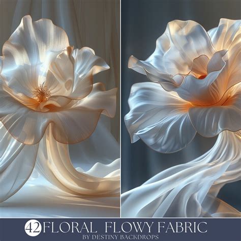 Flowy Fabric Flower Digital Backdrops Maternity Background Portrait