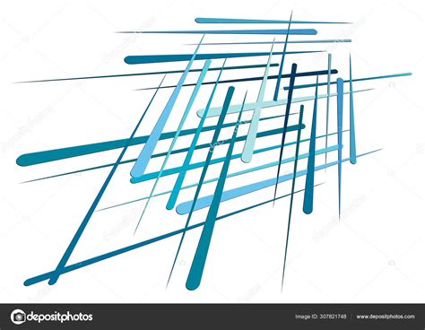Grid Mesh With Dynamic Lines Intersecting Stripes Irregular G Stock