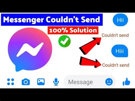 Fix Messenger Couldn T Send The Message Problem Messenger Couldn T Send YouTube