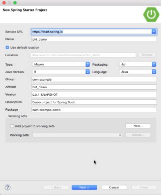 Getting Started With The Birt Spring Boot Starter