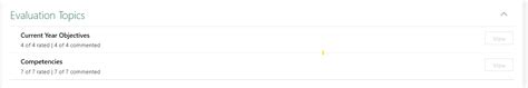 Is There A Way To Have The Buttons On A Performance Document Under Evaluation Topics More