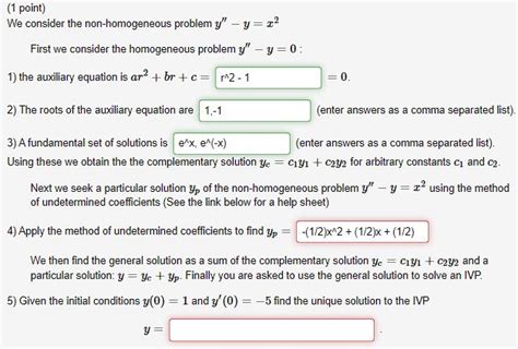 Solved Point We Consider The Non Homogeneous Problem Chegg
