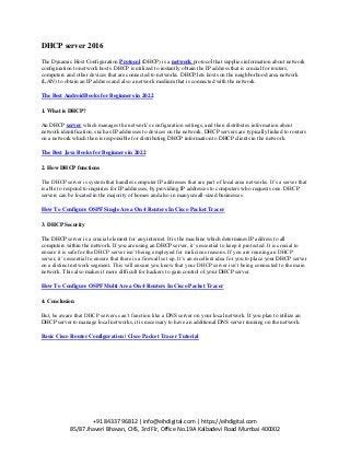 Dhcp Server Pdf