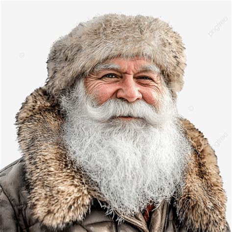 Old Man With White Beard And Fur Traditional Holiday Character Old