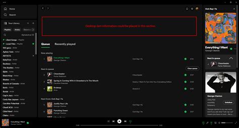 return expanded queue view not only sidebar for the spotify