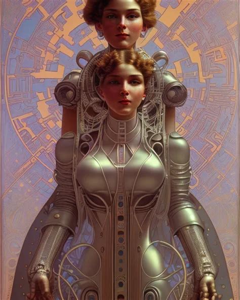 3 Gorgeous Gynoid Clone Sisters Free Ai Photo Generator Starryai