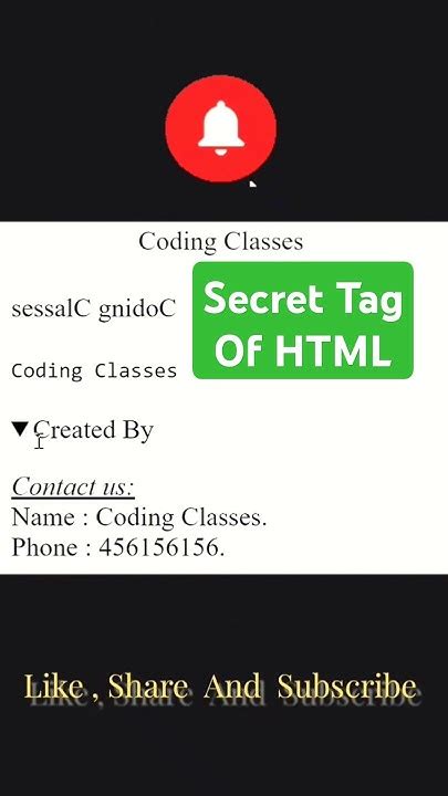 Secret Tags Of Html Css Javascript Web Html Css