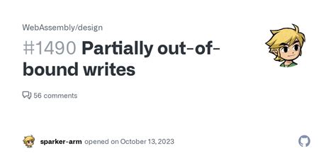 Partially Out Of Bound Writes Issue 1490 WebAssembly Design GitHub