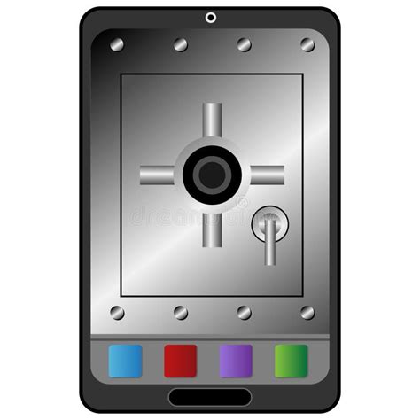 Digital Device Security Icon Stock Vector Illustration Of Symbol