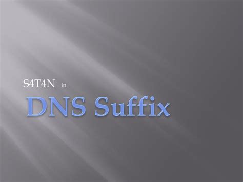 PPT DNS Suffix PowerPoint Presentation Free Download ID