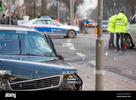 Accident Recording After A Total Loss Stock Photo Alamy