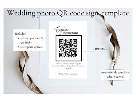 Wedding Qr Code Sign Wedding Photo Sign Photo Upload Sign Wedding Sign Digital Template Qr