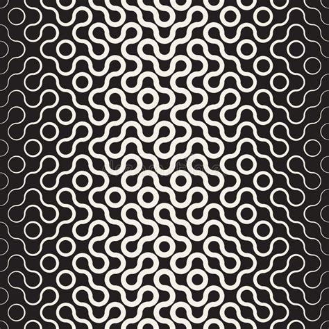 Minimalistic Vector Seamless Geometric Maze Pattern With Irregular Lines Perfect Background For