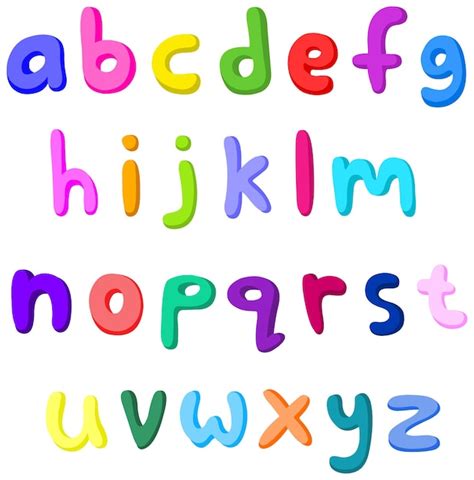 Premium Vector Colorful Lower Case Alphabet Set
