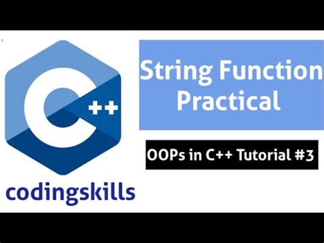String Function Practical In C OOPs In C Tutorial YouTube