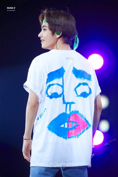 Taehyung Own Design Graffiti T Shirt Taehyung Bts K Fashion At