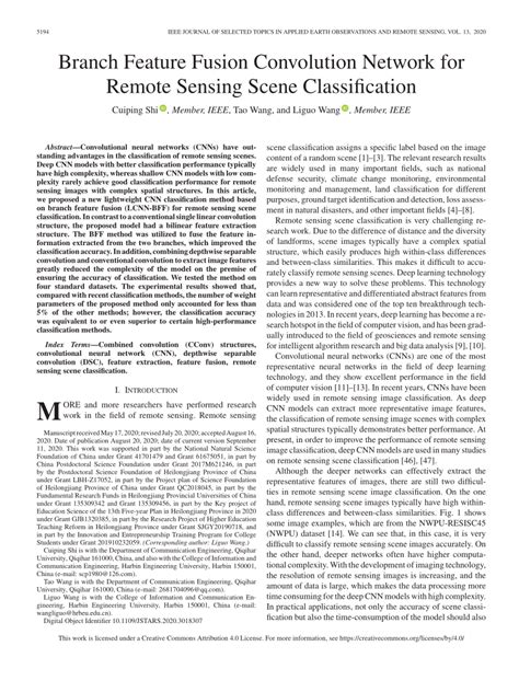 Pdf Branch Feature Fusion Convolution Network For Remote Sensing